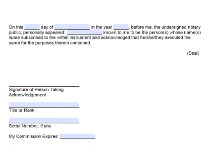 Free Alaska Notary Acknowledgement - Public Officer, Trustee, or ...