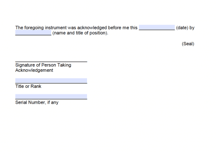 Free Alaska Short Form Notary Acknowledgement - Individual - PDF - Word