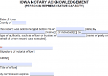Free Iowa Notarial Certificate - Witnessing/Attesting a Signature - PDF ...