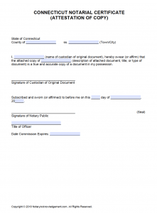 Free Connecticut Notary Acknowledgement Forms - PDF - Word