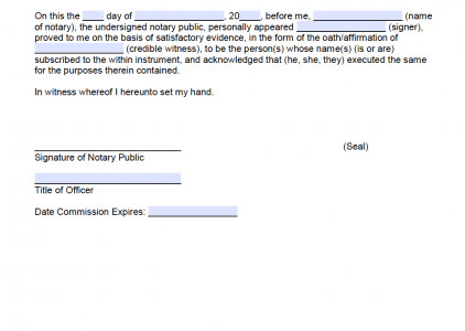 Free Connecticut Notary Acknowledgement - Registered Limited Liability ...
