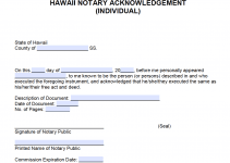 Free Hawaii Notary Acknowledgement - Partnership - PDF - Word