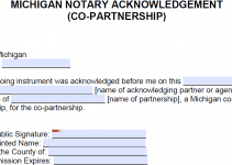 Free Michigan Notary Acknowledgement - Individual - PDF - Word