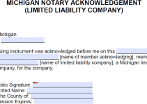 Free Michigan Notary Acknowledgement - Trustee - PDF - Word