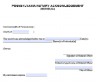 Free Pennsylvania Notary Acknowledgement Forms - PDF - Word