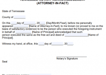 Free Tennessee Notary Acknowledgement - Individual - PDF - Word