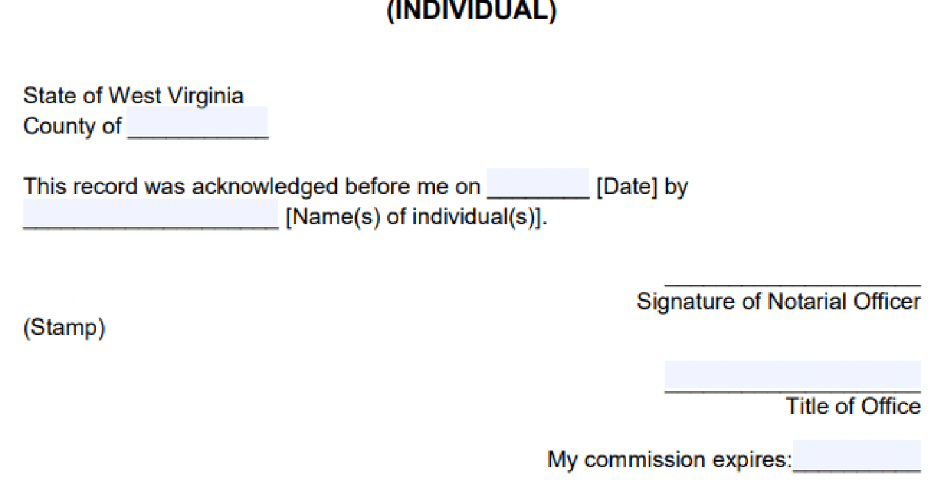 Notary Acknowledgement